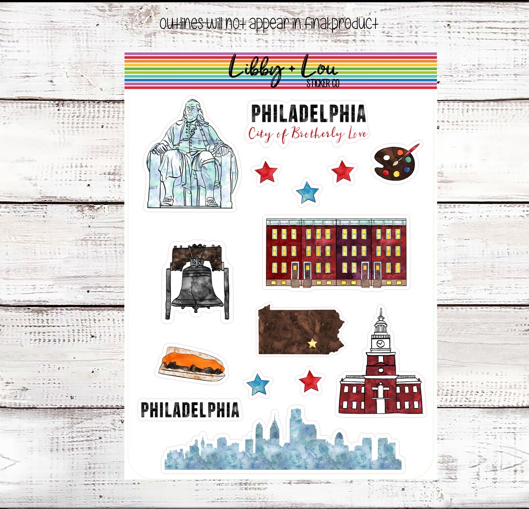 Philadelphia Travel Planner Sticker | Scrapbooking | Vacation | Libby ...