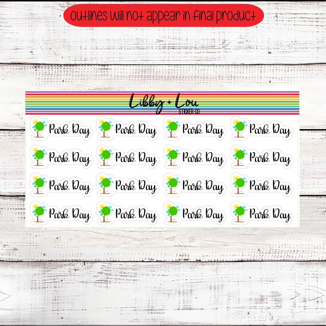 Park Planner Sticker | Family Time | Swing Set | Outdoor Play Time ...
