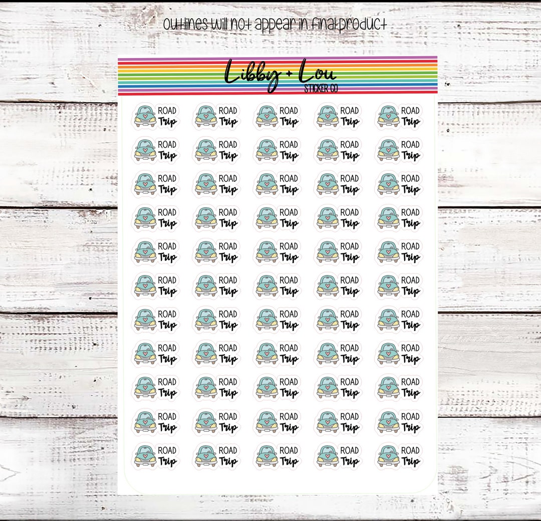 Road Trip Planner Sticker | Libby and Lou Sticker Co - Etsy