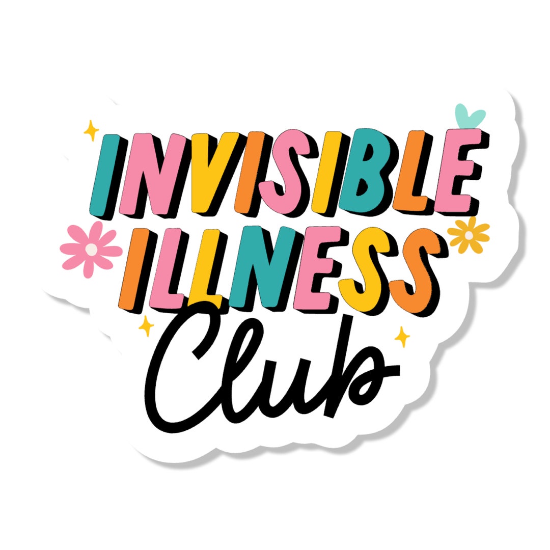 Invisible Illness Club Vinyl Decal | Mental Health Matters Laptop Decal ...