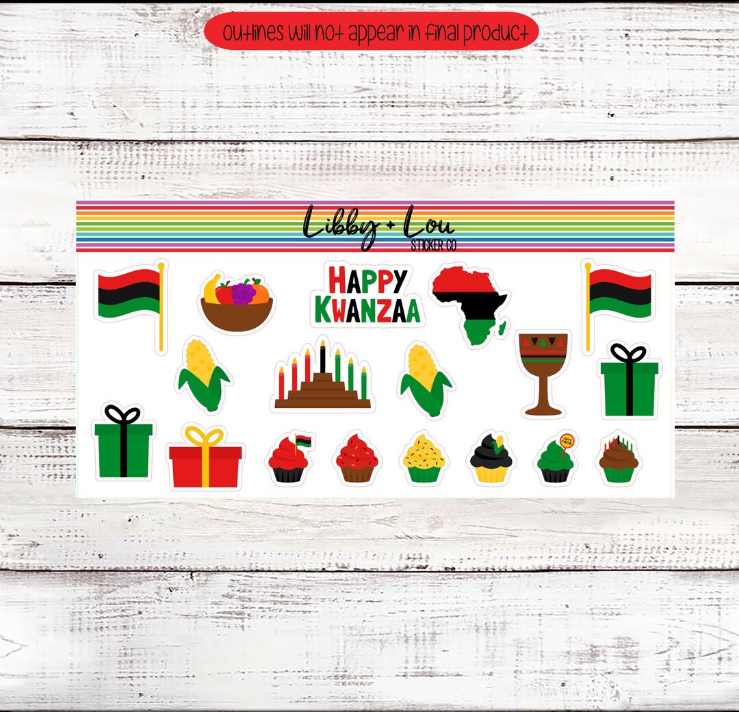 Kwanzaa Planner Stickers | Decorative Sticker | Africa | Holiday ...