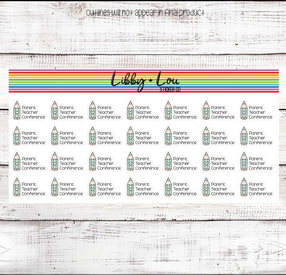 Parent Teacher Conference Planner Sticker | School Stickers | Libby and ...