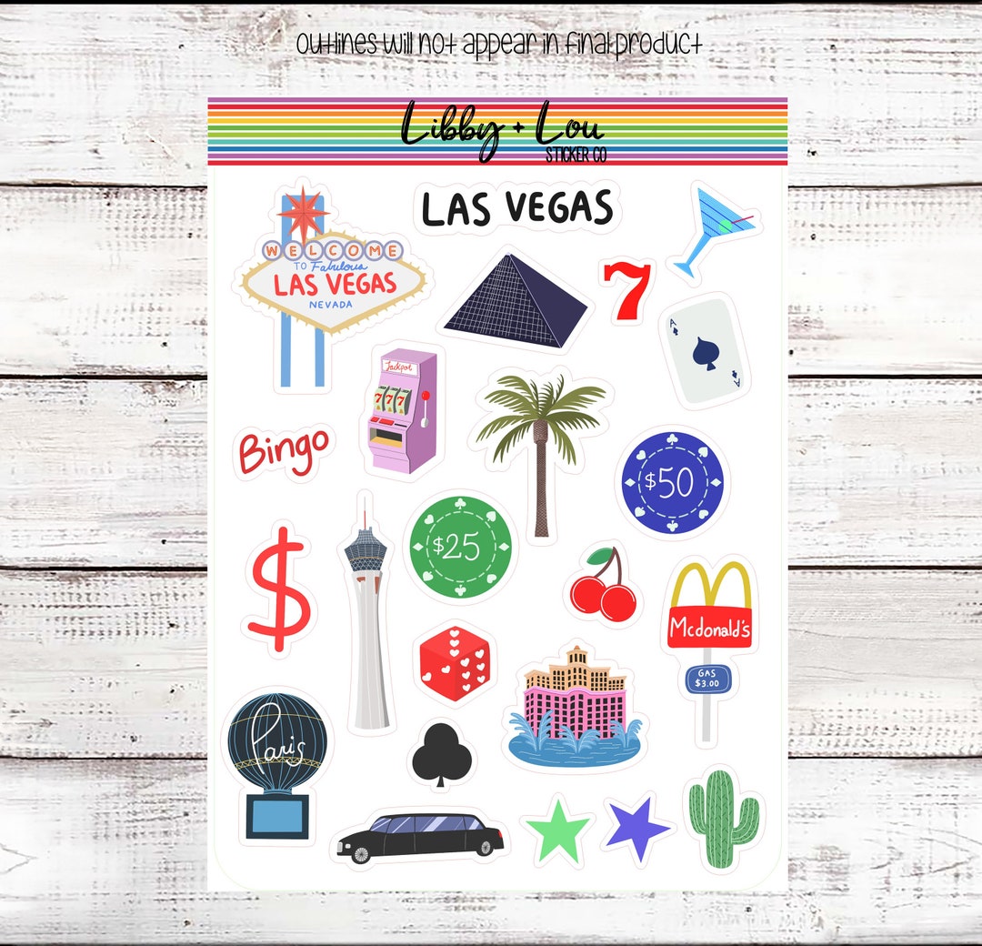 Las Vegas Travel Planner Sticker | Scrapbooking | Vacation | Libby and ...