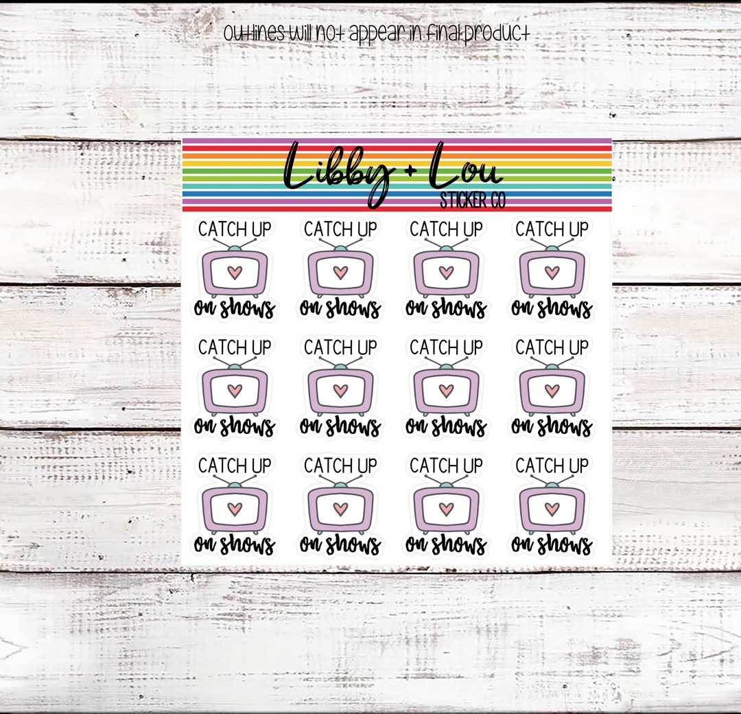 Catch up on Shows Planner Sticker | TV Series | TV Marathon | Vertical ...