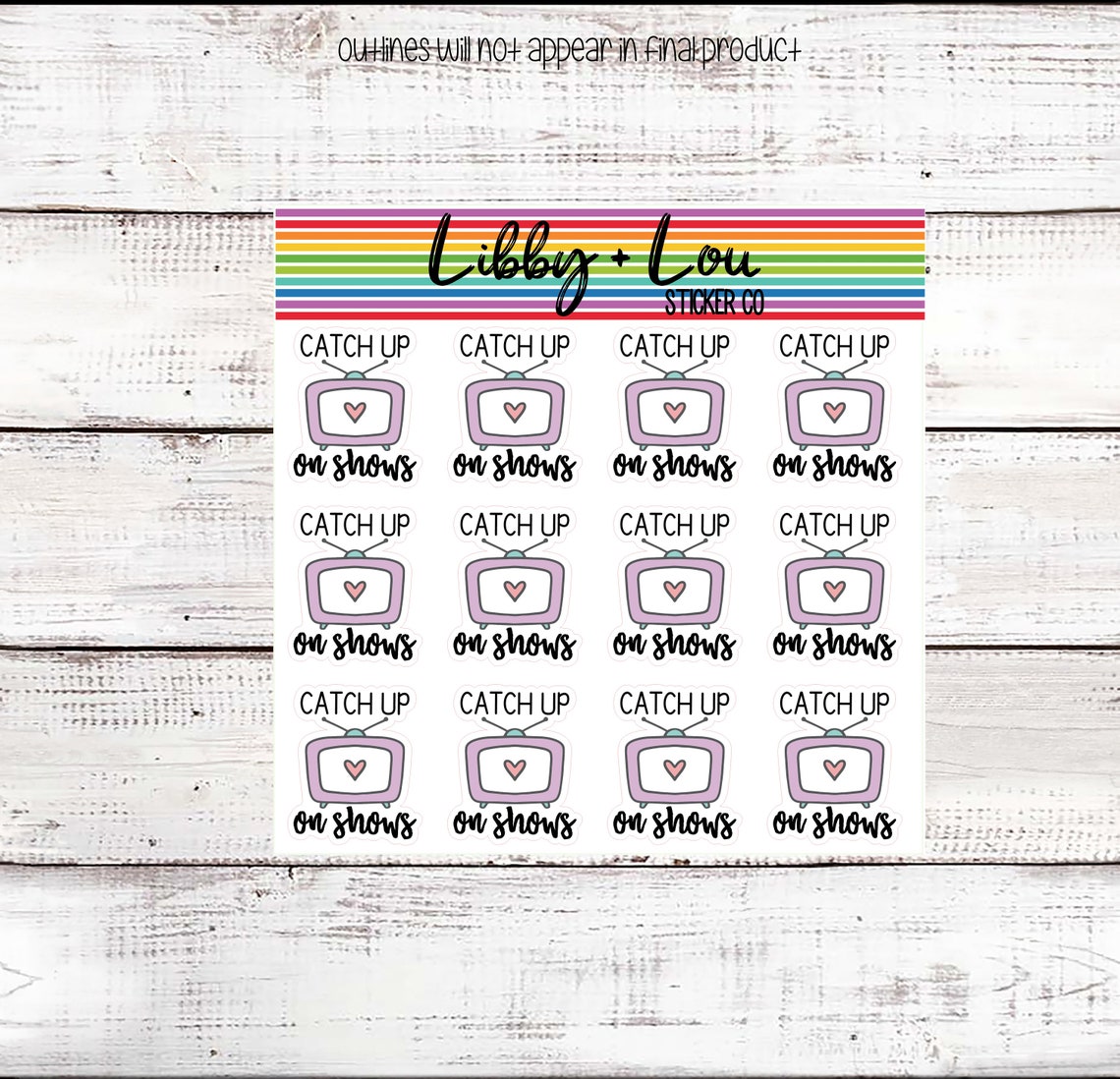 Catch up on Shows Planner Sticker TV Series TV Marathon - Etsy