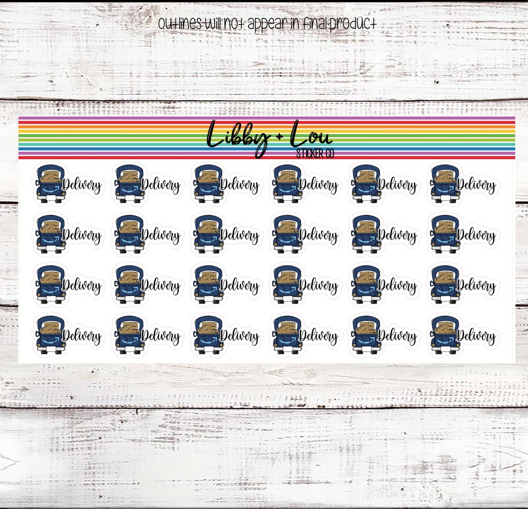 Amazon Delivery Truck Planner Sticker | Happy Mail | Envelope | Mailbox ...