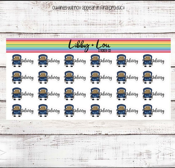Amazon Delivery Truck Planner Sticker Happy Mail Envelope - Etsy