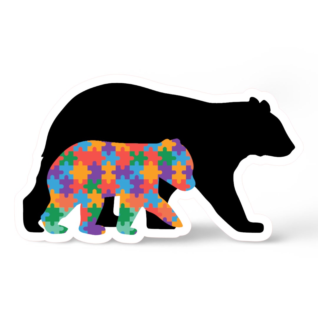 Autism Mama Papa Bear Vinyl Decal | Awareness | Die Cut Sticker ...