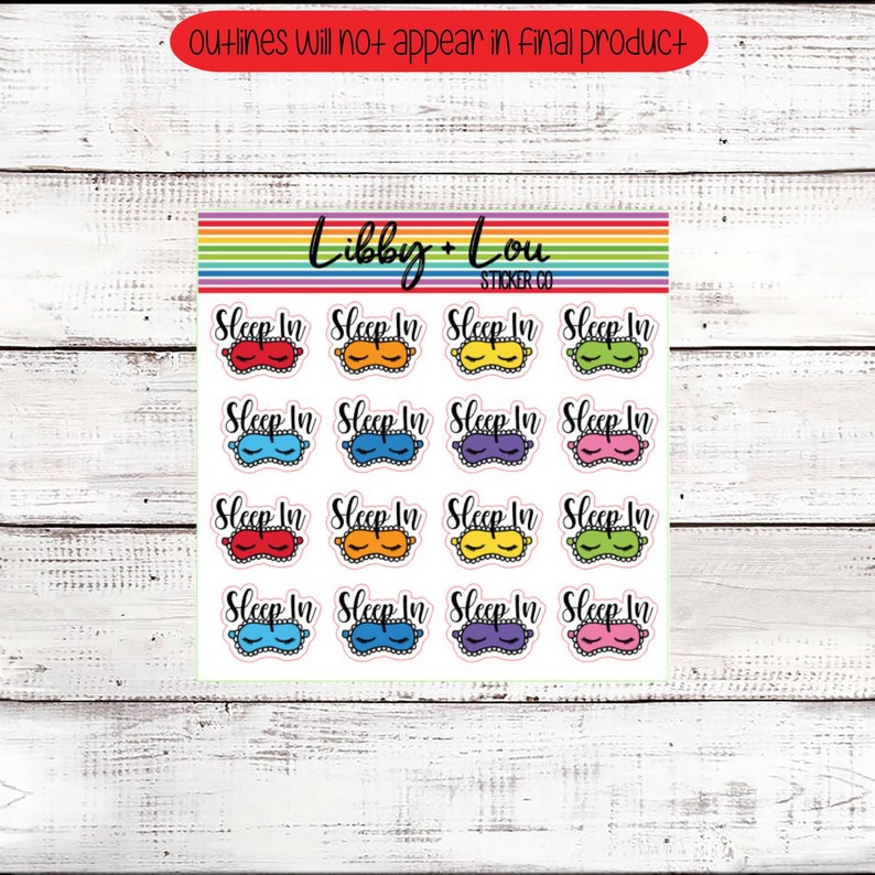 Sleep in Planner Sticker | Nap Time | Bed Sticker | Calendar - Etsy