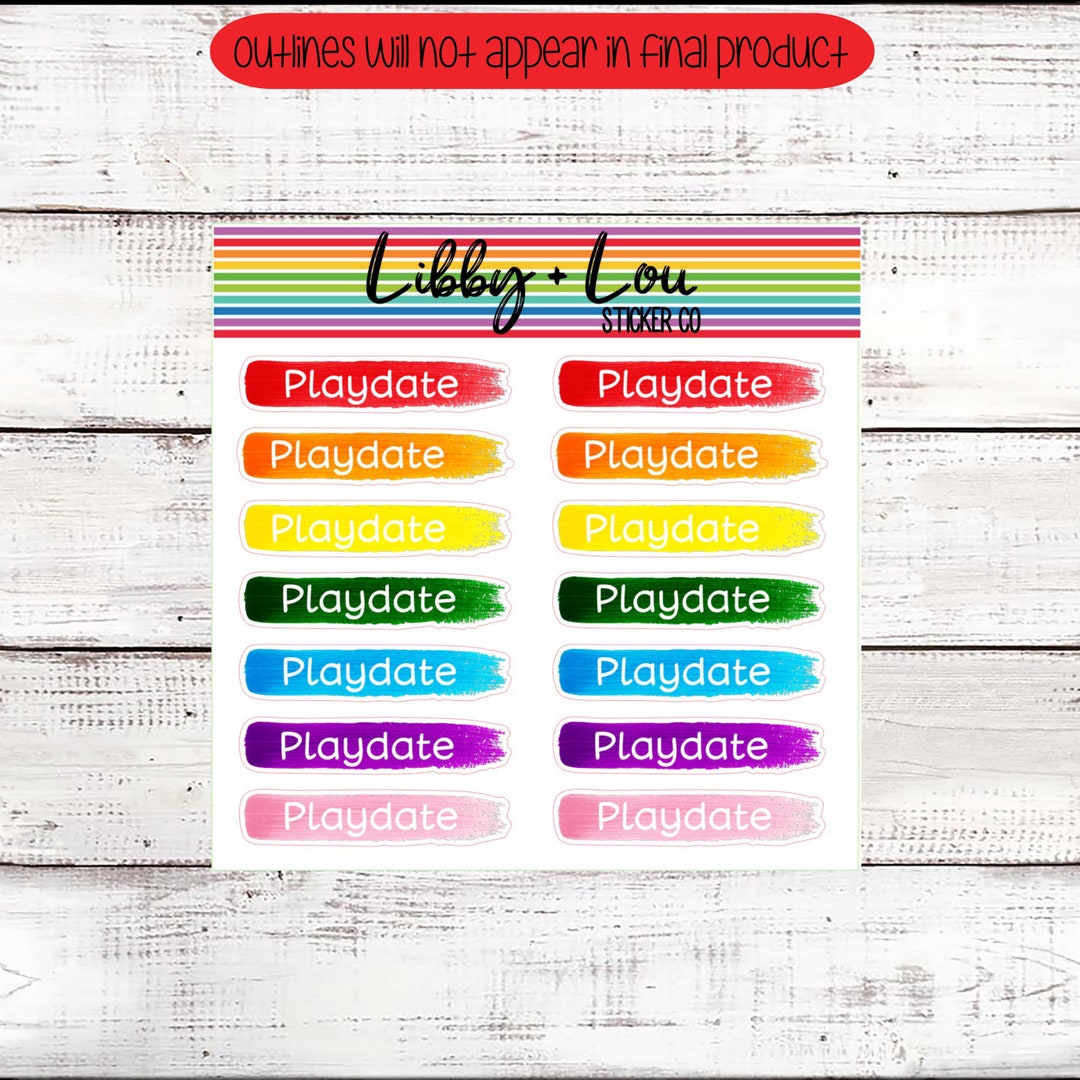 Playdate Planner Sticker Toddler Kids Sticker Mom Sticker Libby and Lou ...