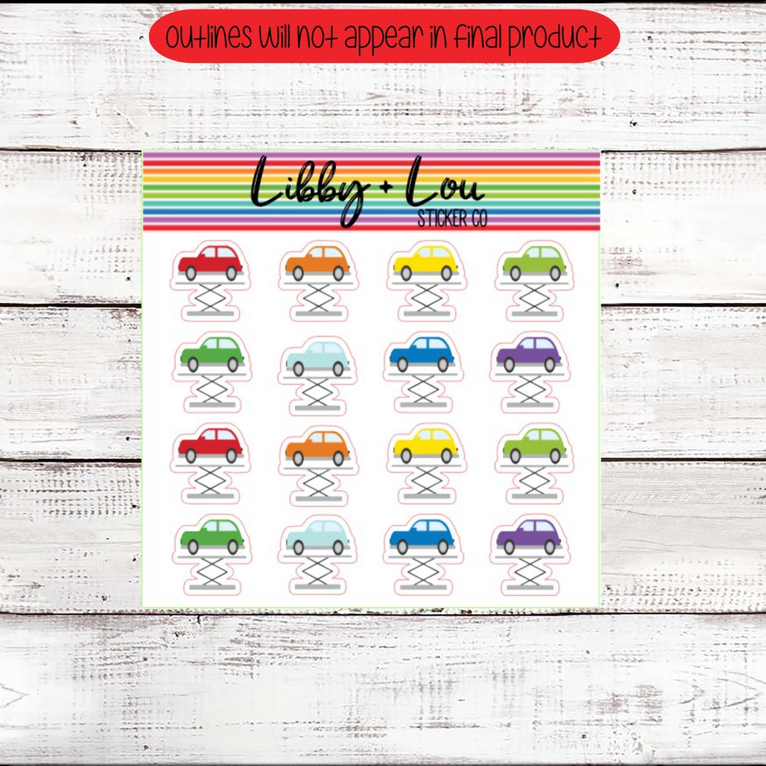 Car Auto Repair Maintenance Planner Sticker | Oil Change Sticker | Car ...
