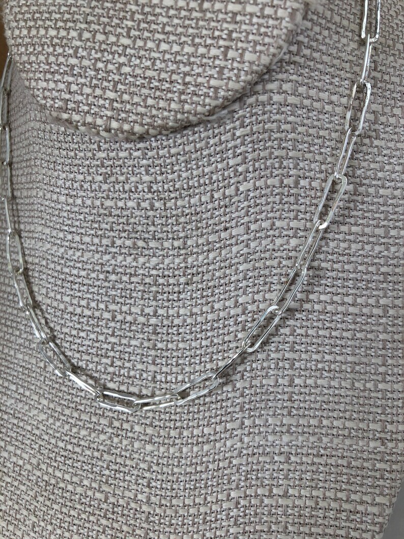 Handcrafted Chocker Necklace Paperclip Chain Necklace Paper Clip Hammer ...