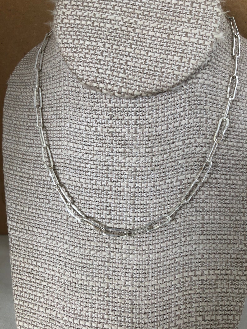 Handcrafted Chocker Necklace Paperclip Chain Necklace Paper Clip Hammer ...