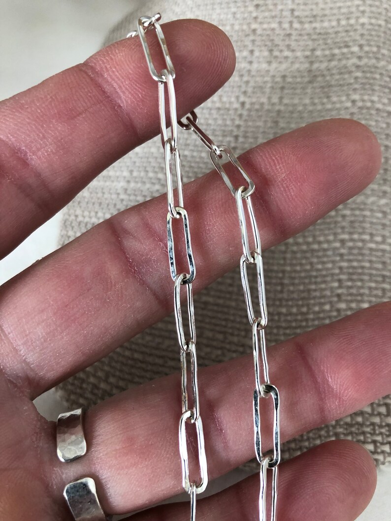 Handcrafted Chocker Necklace Paperclip Chain Necklace Paper Clip Hammer ...