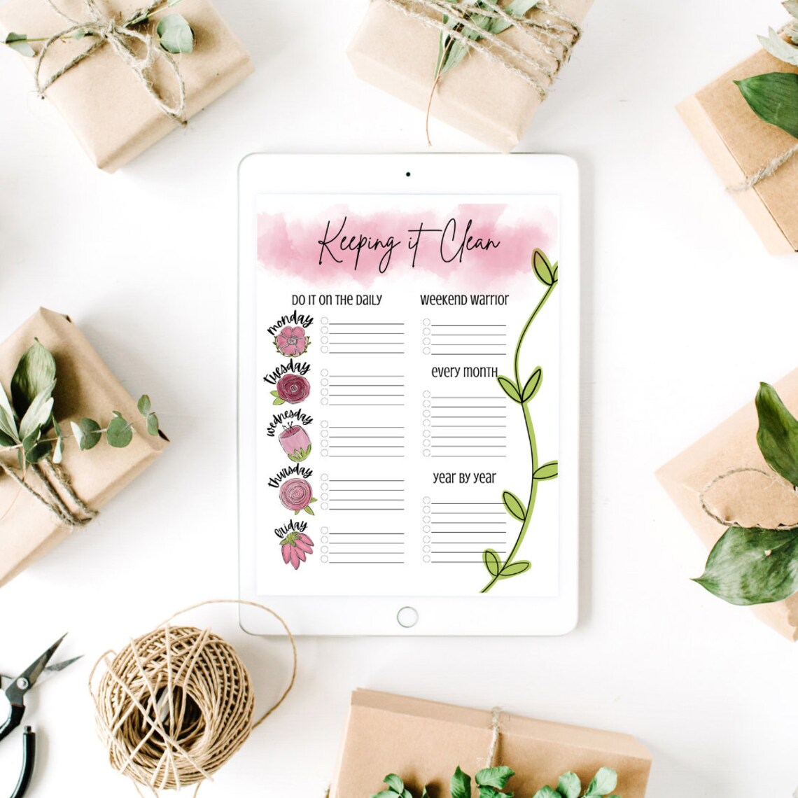Cleaning Schedule Printable Digital Download / Daily Weekly - Etsy