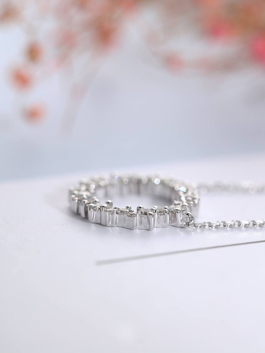 Diamond Necklace Exquisite Wedding Necklace Engagement Pendant | Etsy