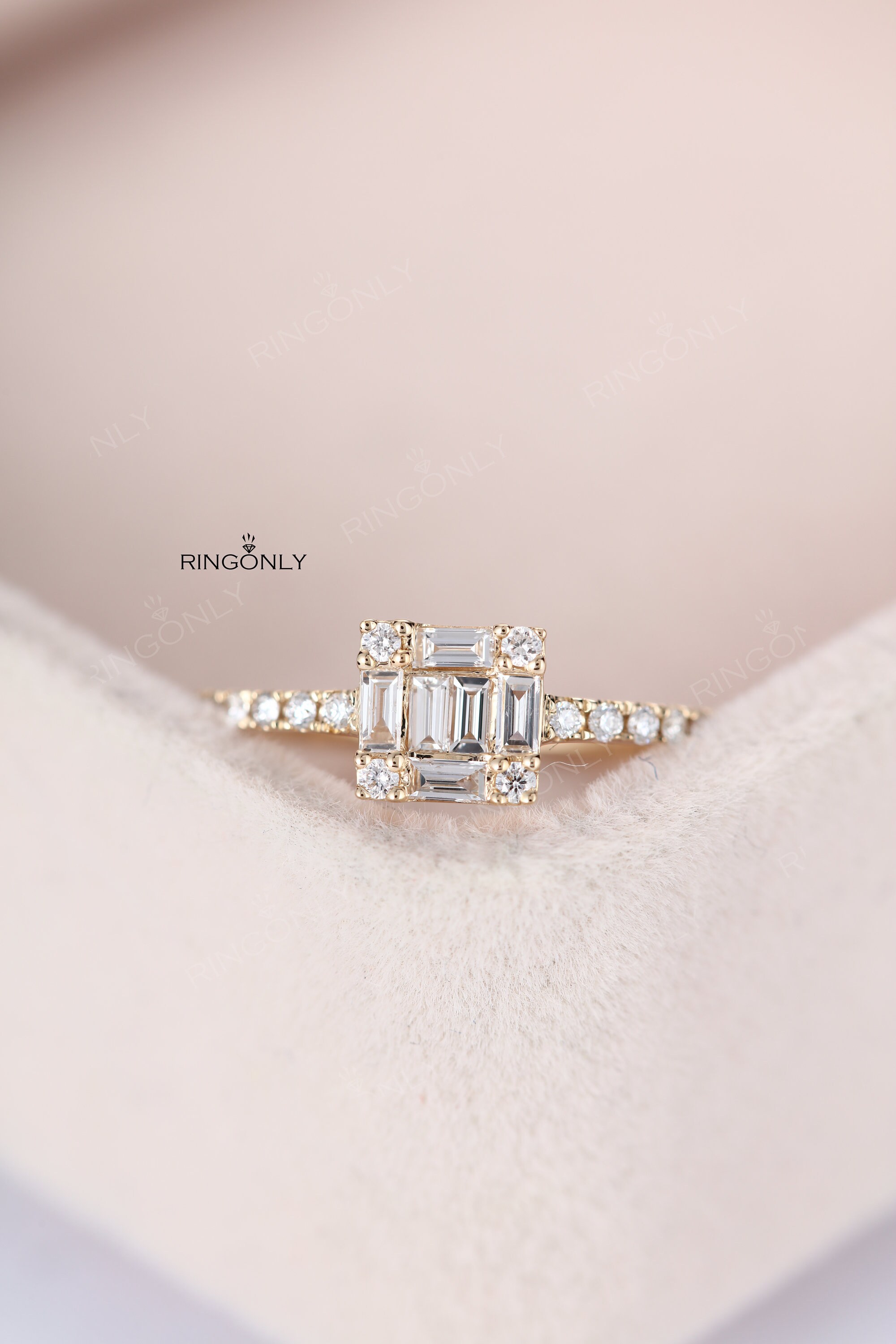 Unique Engagement Ring Diamond Engagement Ring Women Wedding | Etsy