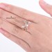 Delicate Bow Ring White Gold Alternative Diamond Dainty - Etsy