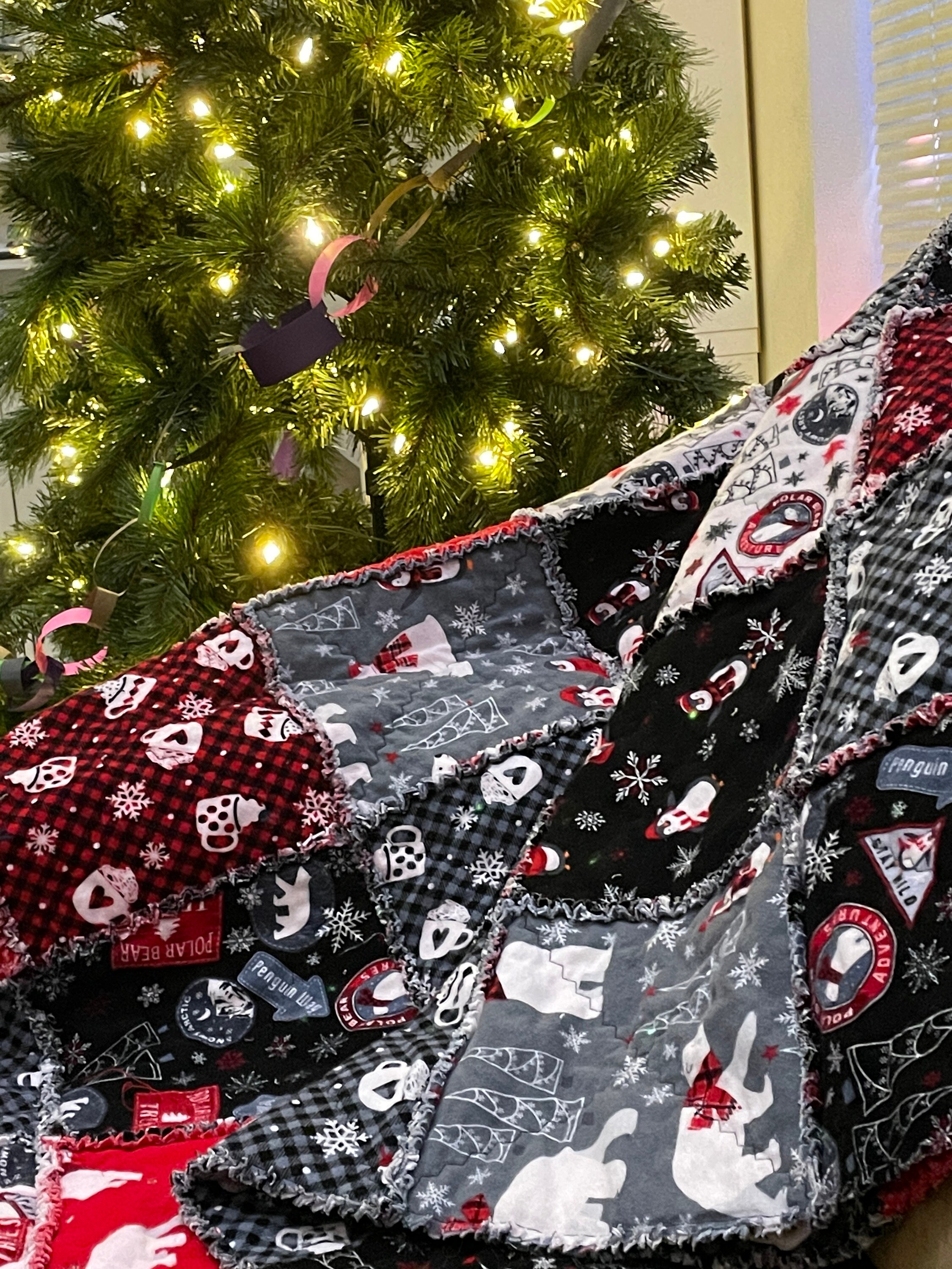 Red & Black and Soft and Comfy Rag Quilt for Winter - Etsy