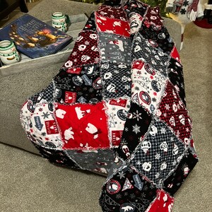 Red & Black and Soft and Comfy Rag Quilt for Winter - Etsy
