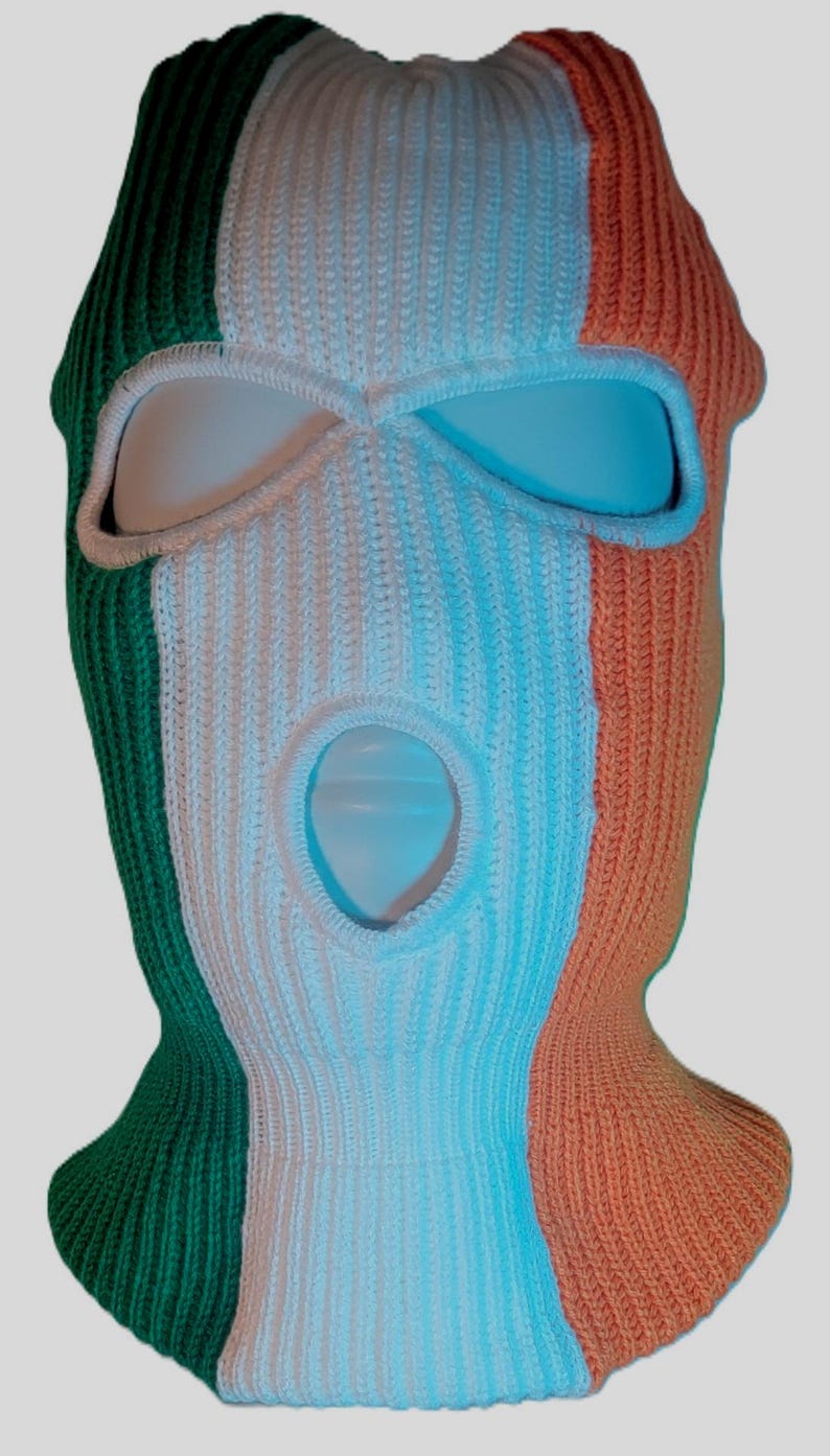 Irish Flag Balaclava: Kneecap Knit Ski Mask for Celtic Pride - Etsy