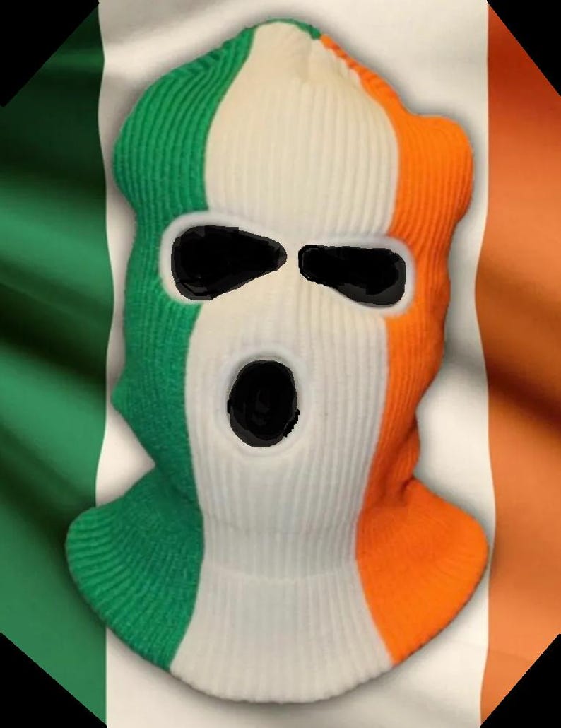 Irish Flag Balaclava: Kneecap Knit Ski Mask for Celtic Pride - Etsy