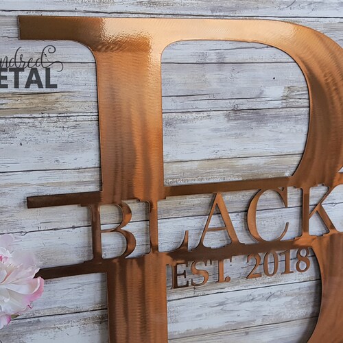 Personalized Metal Sign Custom Last Name Sign Family Name Sign | Etsy