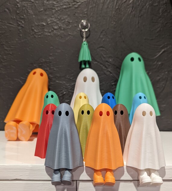 3D Printed Ghosts With Movable Legs Zou3d - Etsy