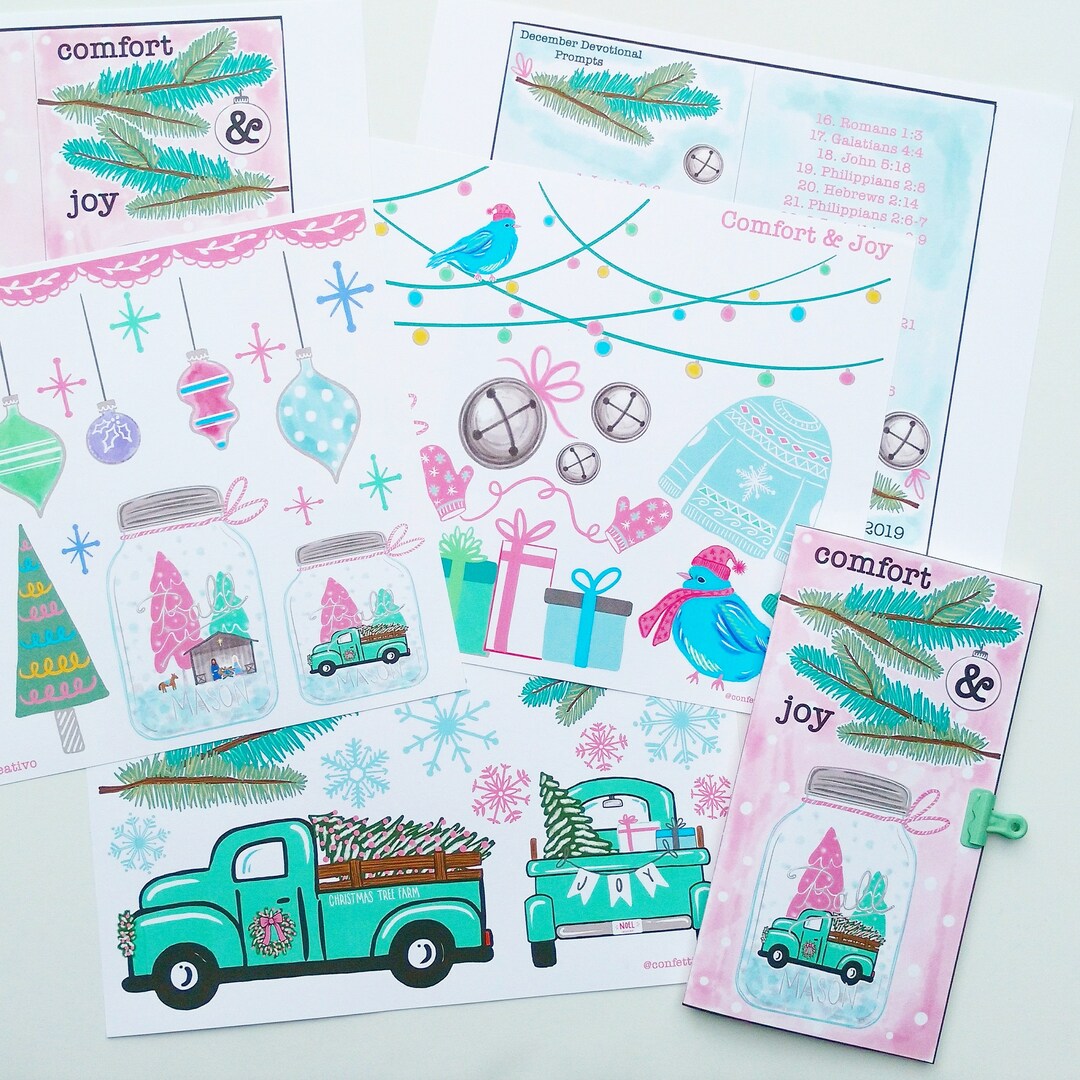 Comfort & Joy Christmas Printable Set With TN Cover and 31 Days of ...
