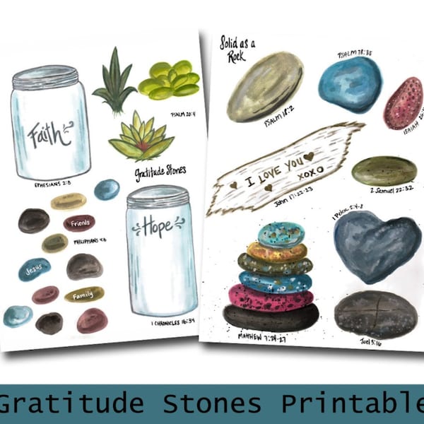 Gratitude Stones - Etsy