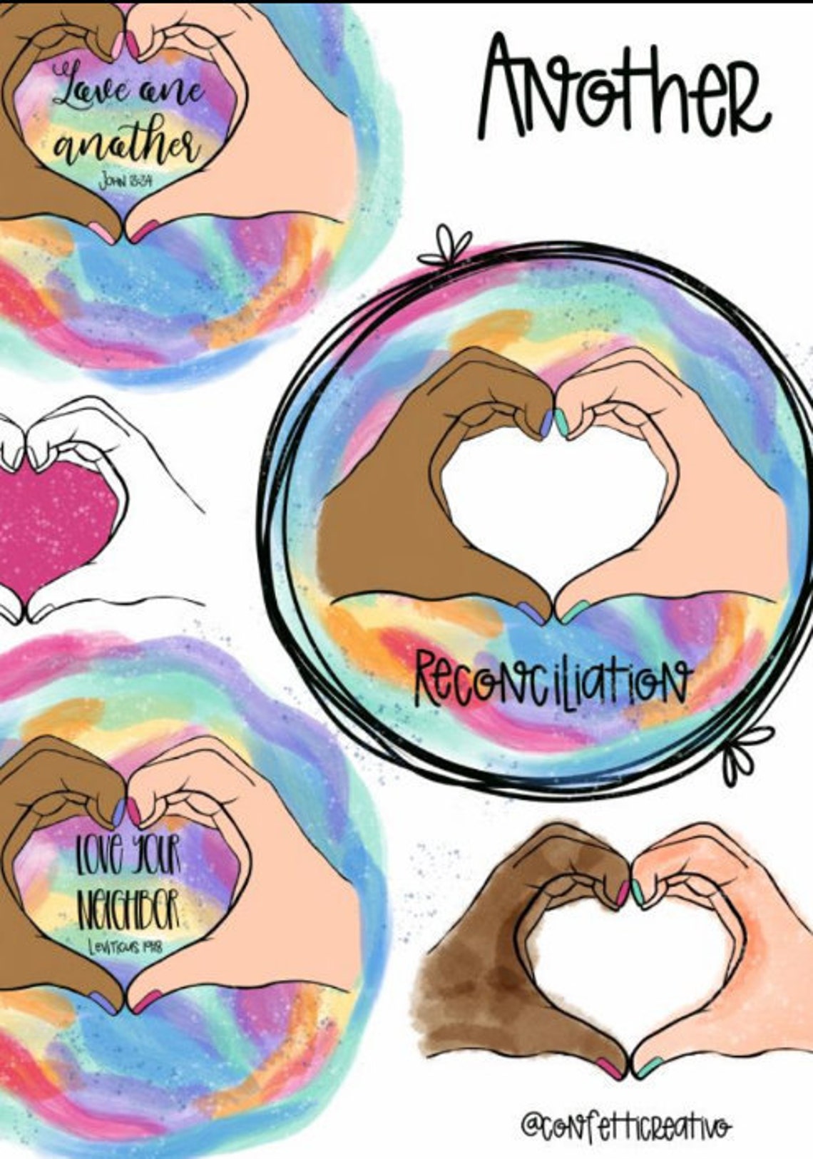 Love One Another Printable Set - Digital Download - Etsy