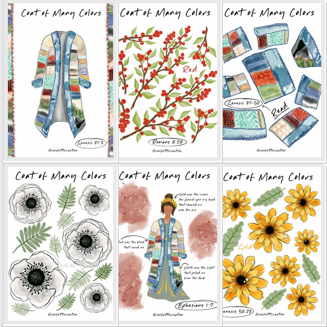 Coat of Many Colors Printable Set - Digital Download - Etsy
