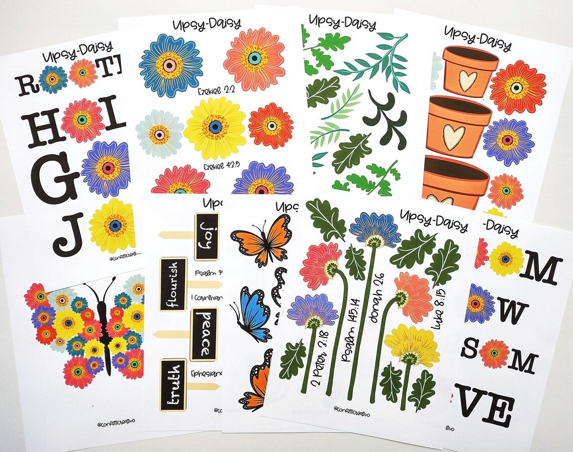 Upsy-daisy Printable Set Digital Download | Etsy UK