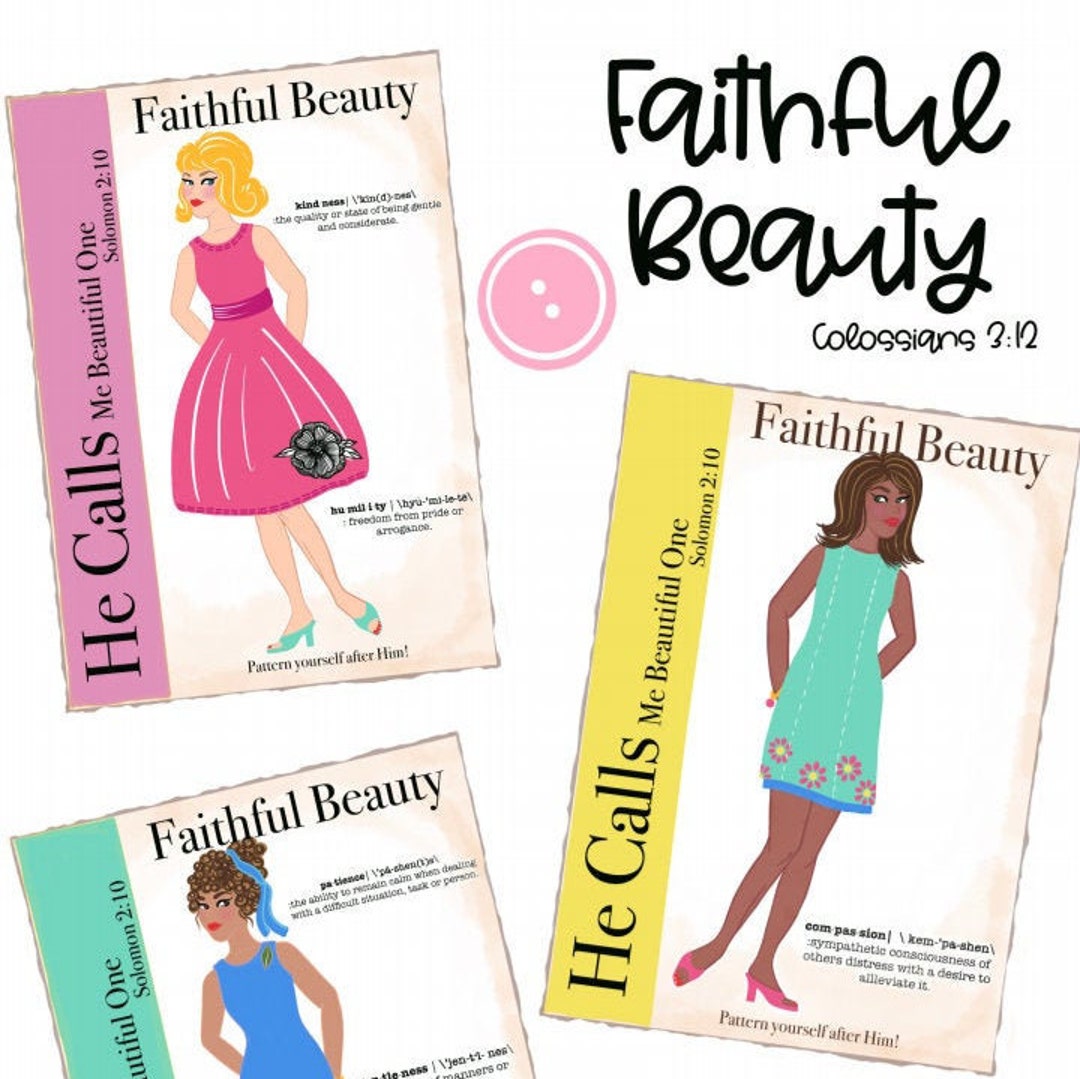 Faithful Beauty Printable Set - Digital Download - Etsy