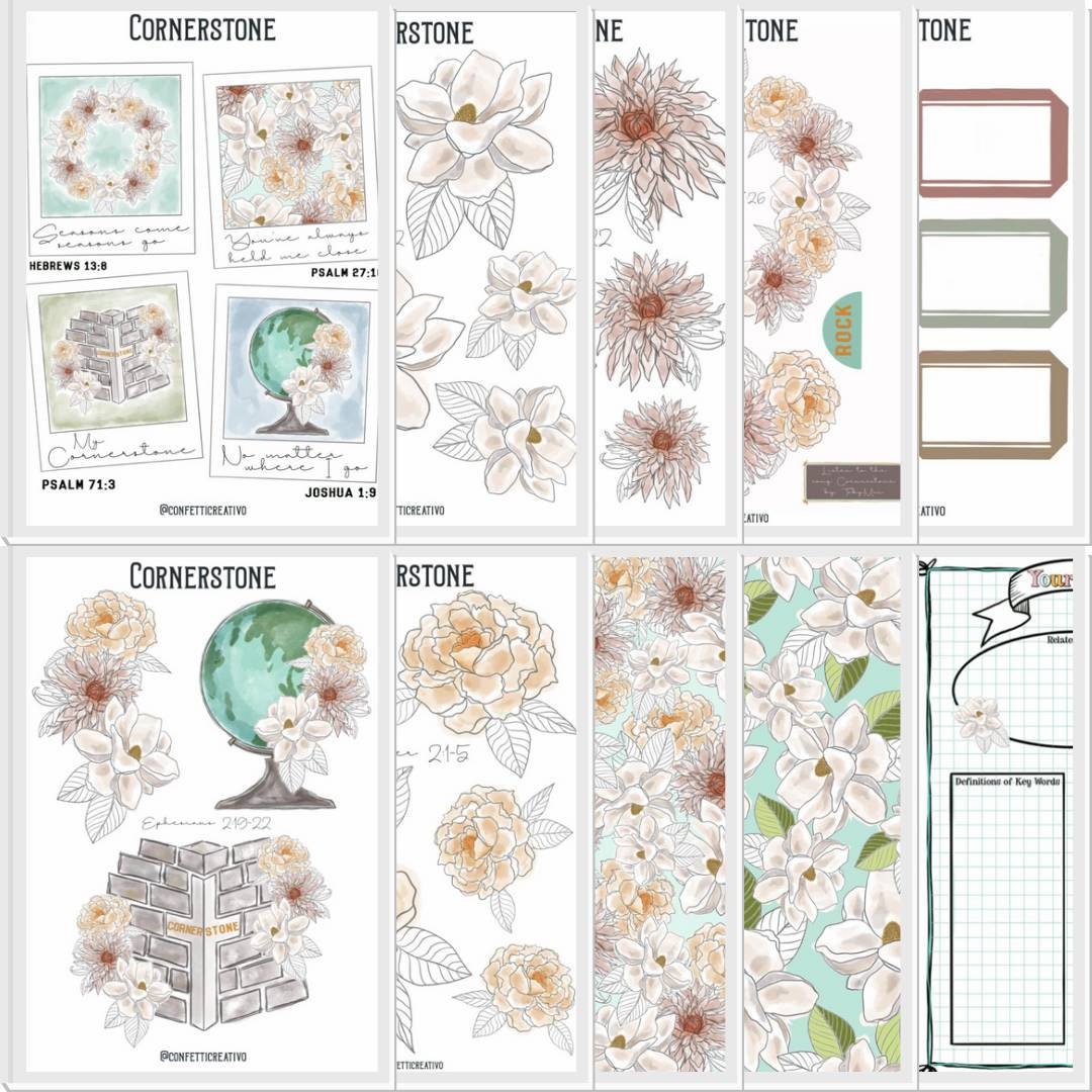 Cornerstone Printable Set - Digital Download - Etsy