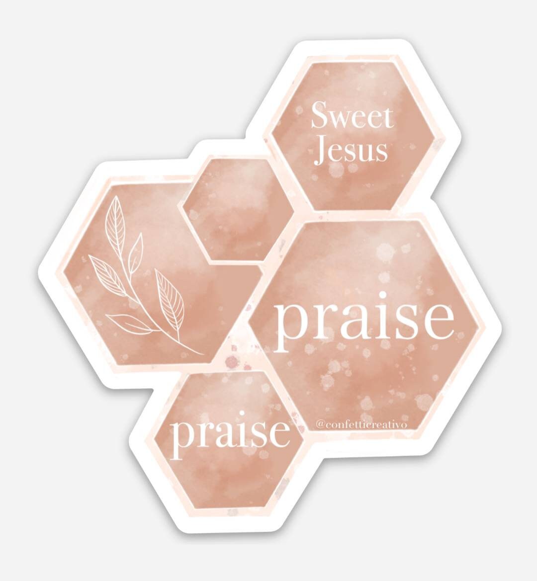 Sweet Jesus/praise Vinyl Sticker - Etsy