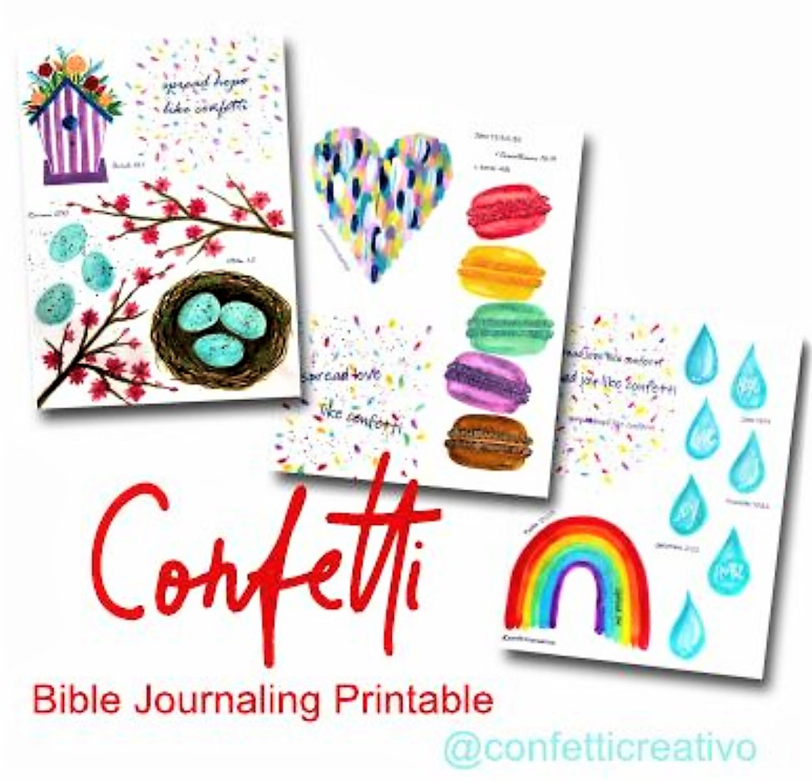 Confetti Digital Printable Set - Etsy