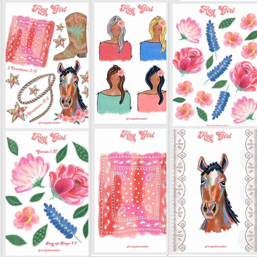 Hey Girl Printable Set - Digital Download - Etsy