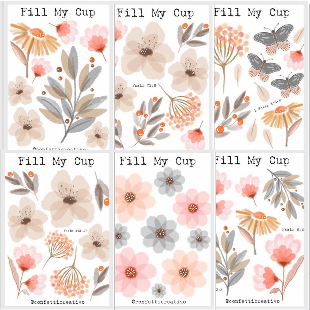 Fill My Cup Printable Set - Digital Download - Etsy
