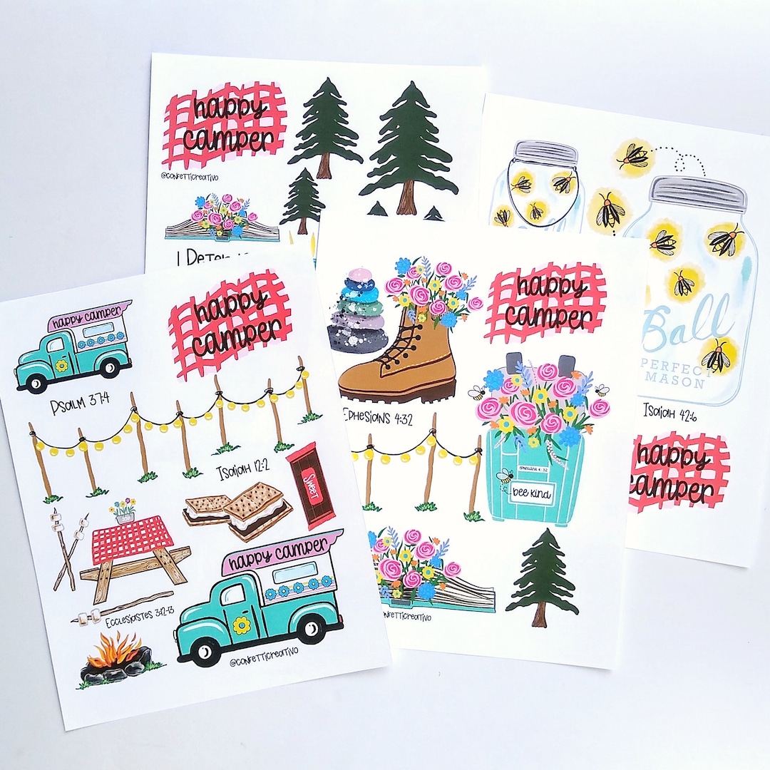 Happy Camper Printable Set - Digital Download - Etsy