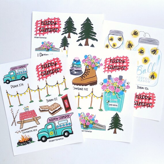 Happy Camper Printable Set Digital Download - Etsy