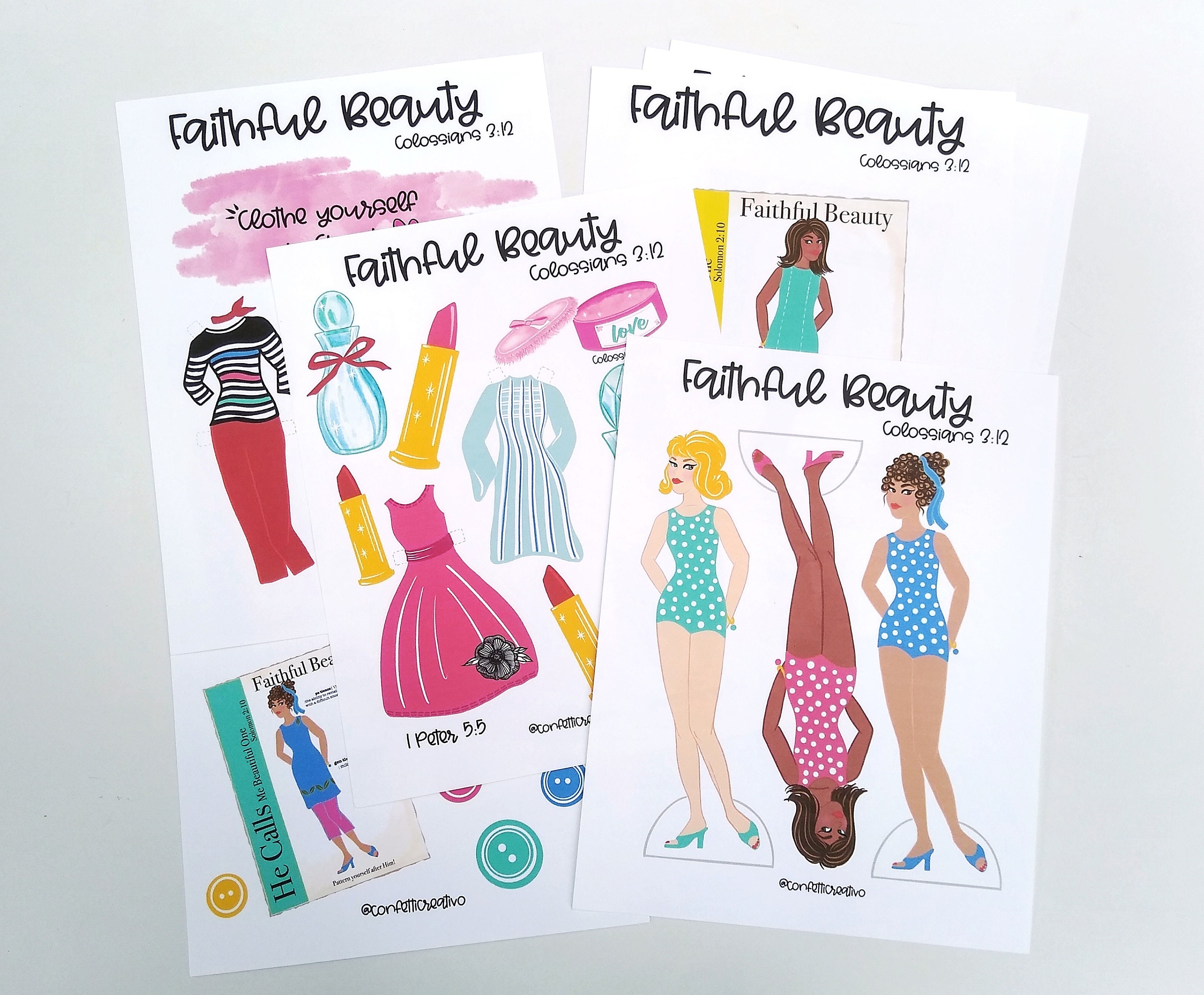 Faithful Beauty Printable Set Digital Download - Etsy