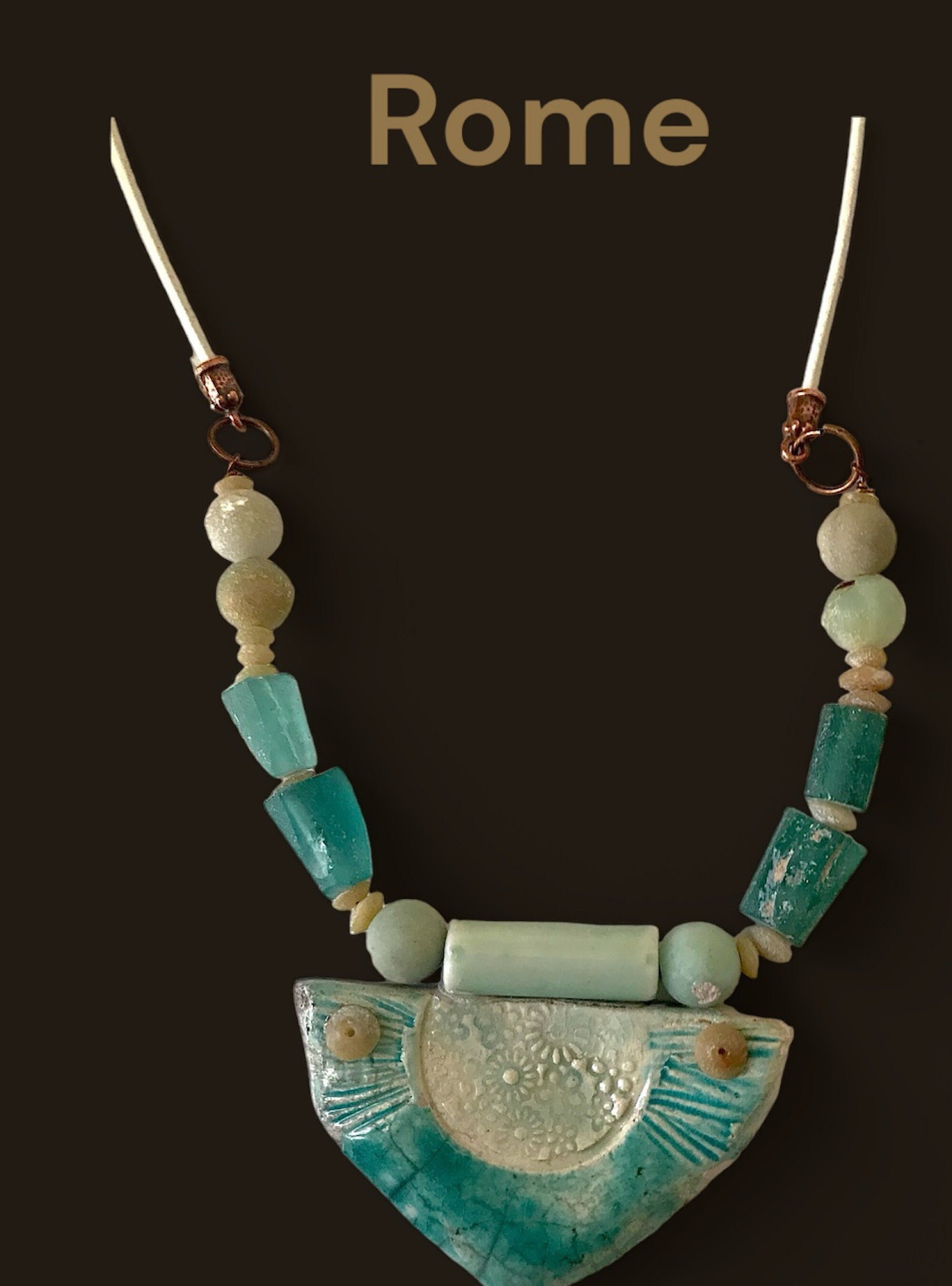 Roman Glass Jewelry, Roman Glass Necklace,roman Glass Beads,boho ...