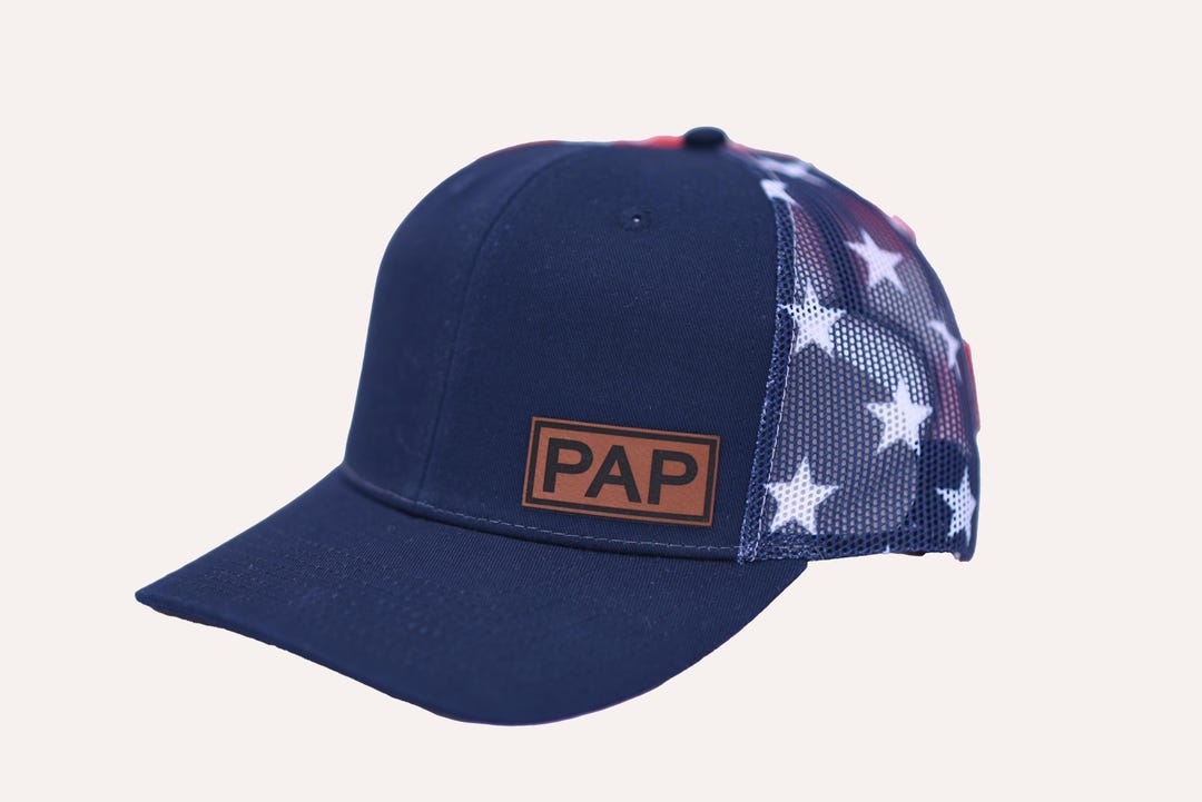 PAP - USA Flag Mesh Trucker Cap Navy. Great Gift Idea! Personalize It ...