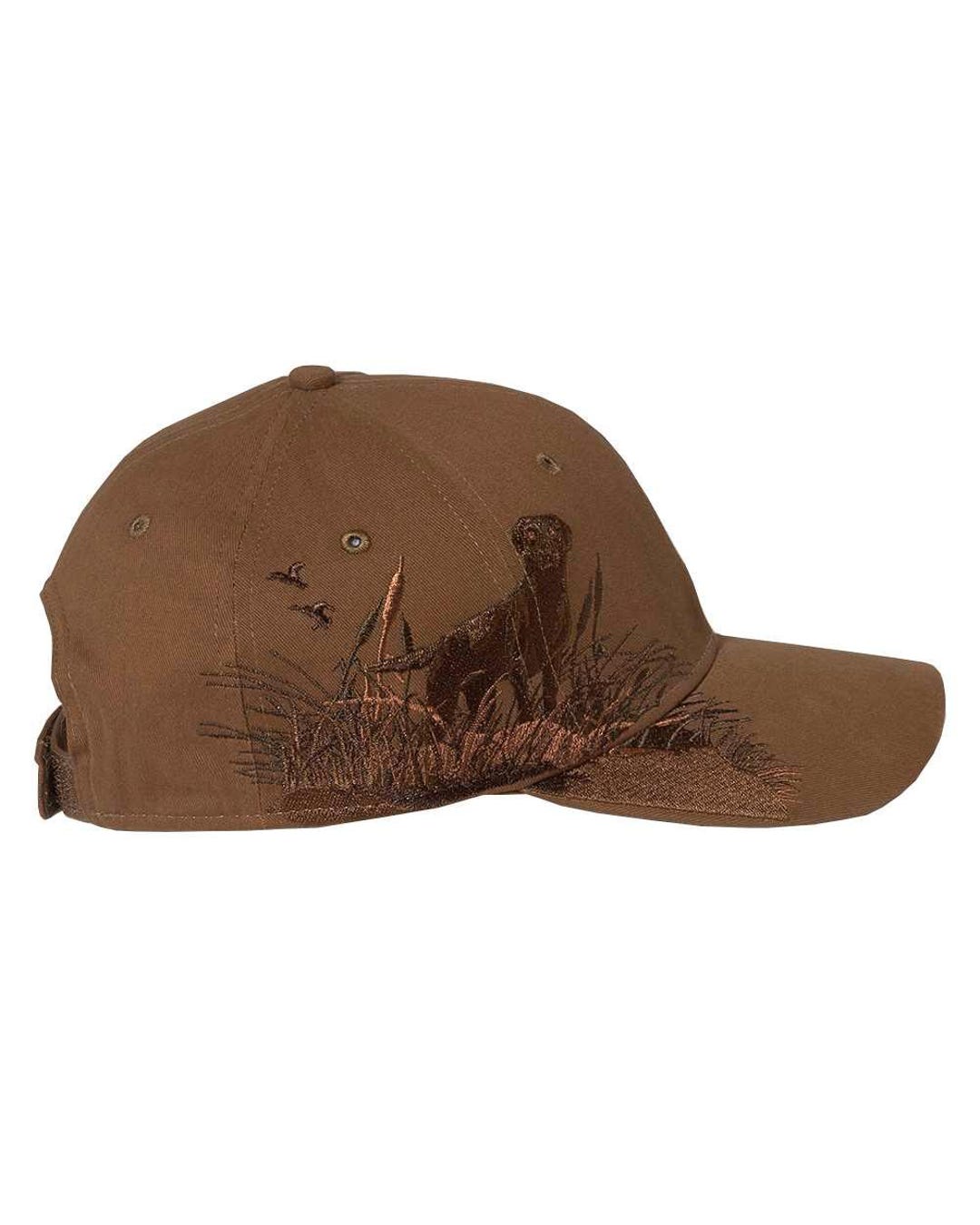 Brown Labrador - Brown Hat With Embroidered Brown Labrador Scene. Great ...