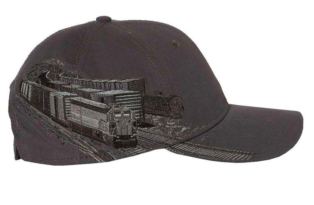 Train - Charcoal Hat With Embroidered Train Scene Design. Great ...