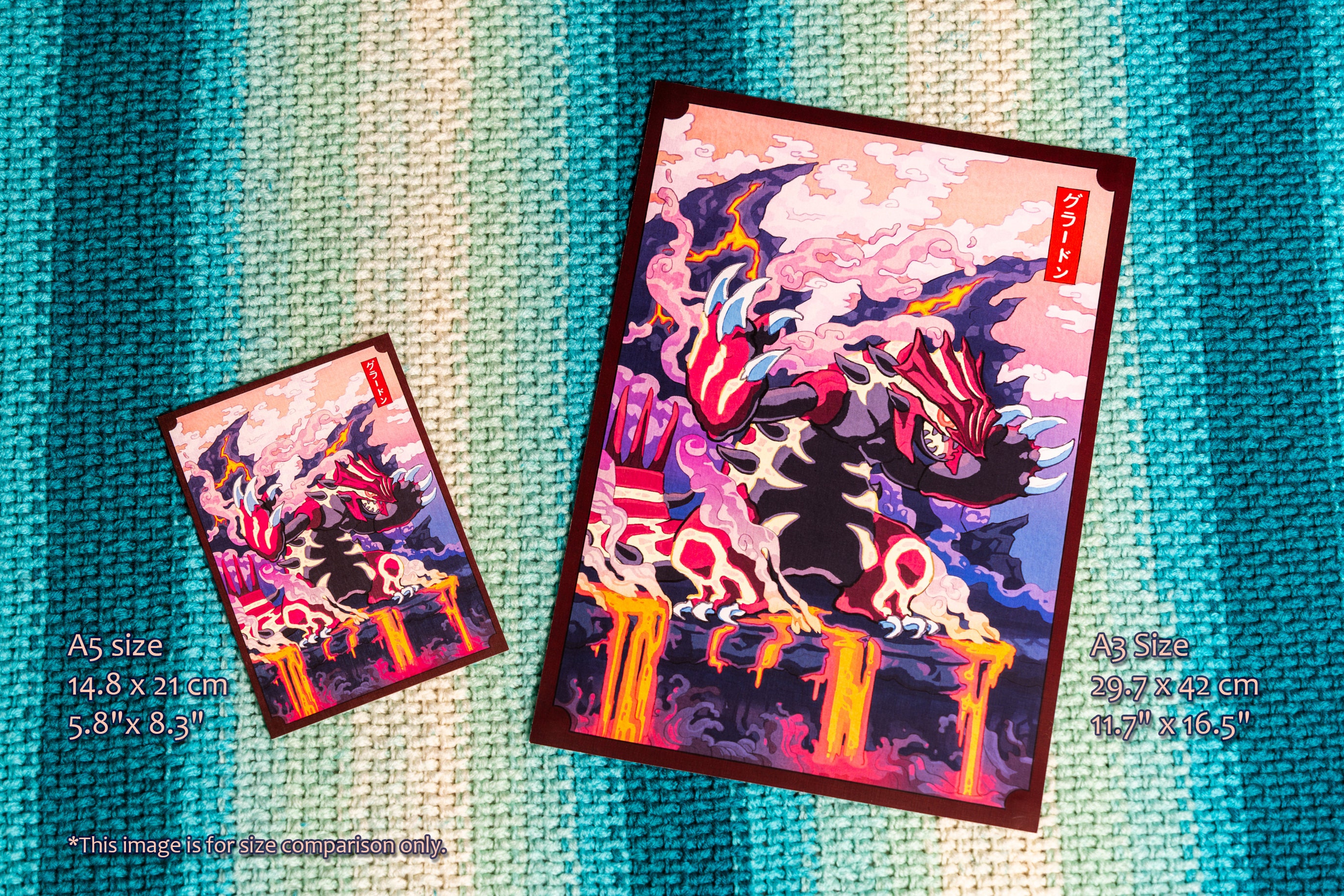 Pidgeot Woodblock | Pokemon | Fan Art Print | A3 - (11.7"x16.5") & A5 ...