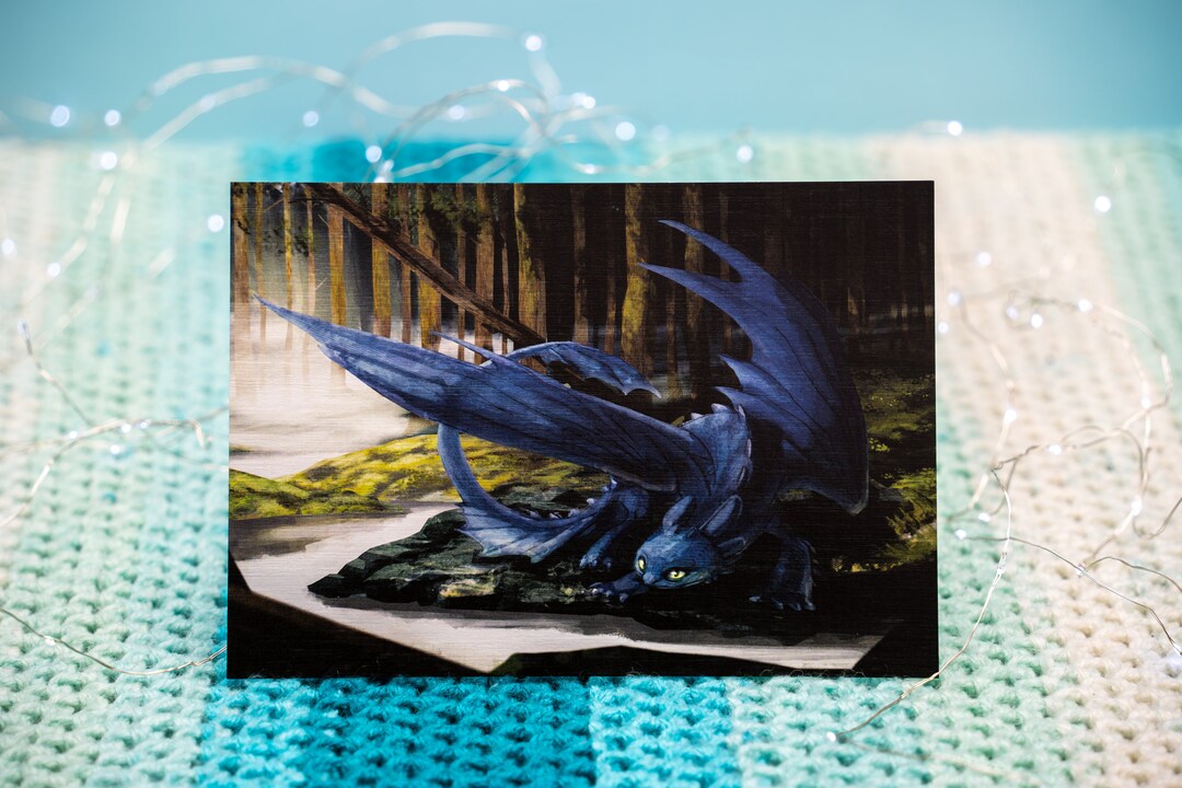 Toothless in the Forest | How to Train Your Dragon | Fan Art Print | A3 ...