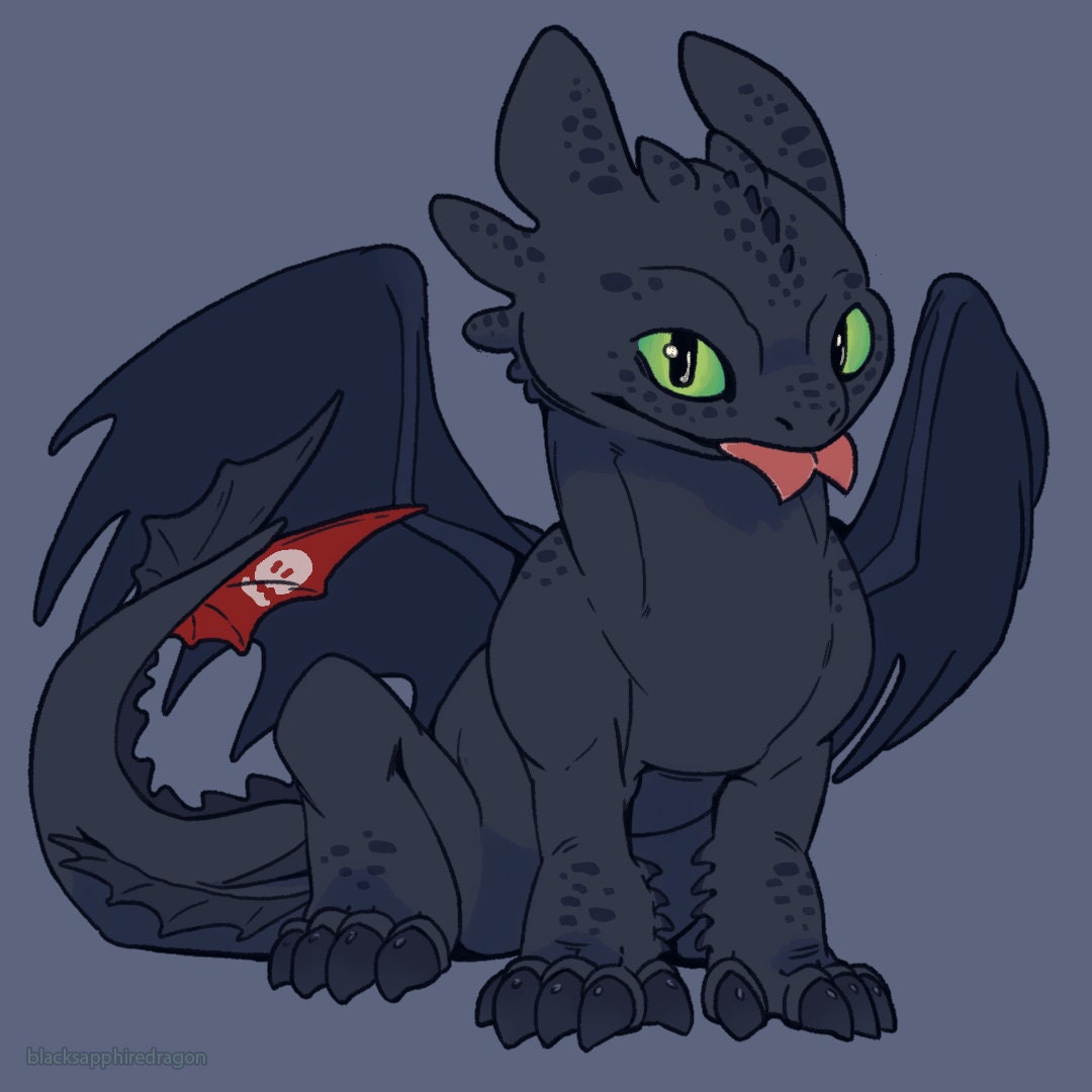 Toothless Vinyl Sticker How to Train Your Dragon Cute 3 Inch Weather ...