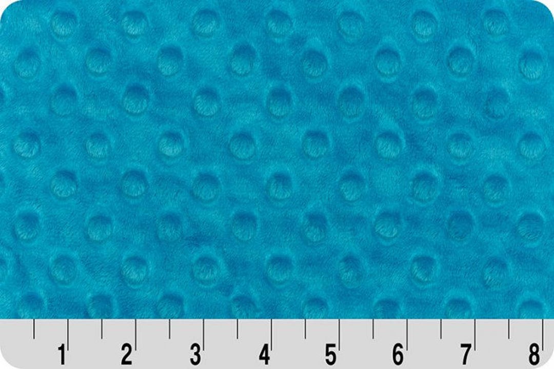 MINKY - END BOLT! - 1" Yard - Dark Turquoise Dimple Dot Minky From ...